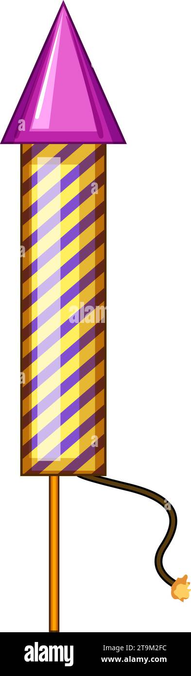 explosion firework rocket cartoon vector illustration Stock Vector ...