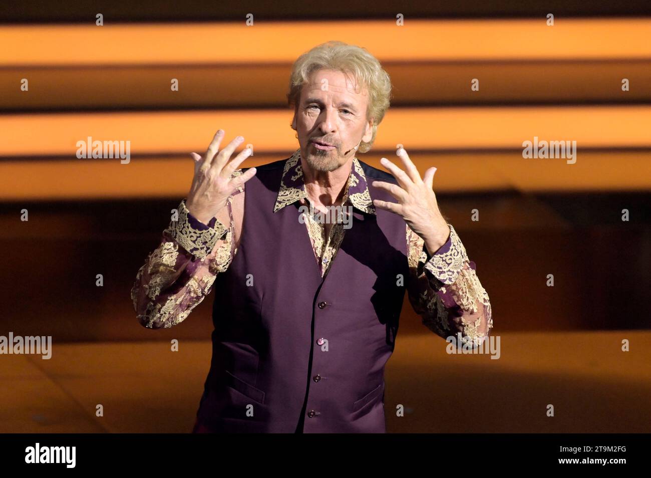 Thomas Gottschalk in der ZDF-Unterhaltungsshow 'Wetten, dass..?' live aus der Messe Offenburg ...