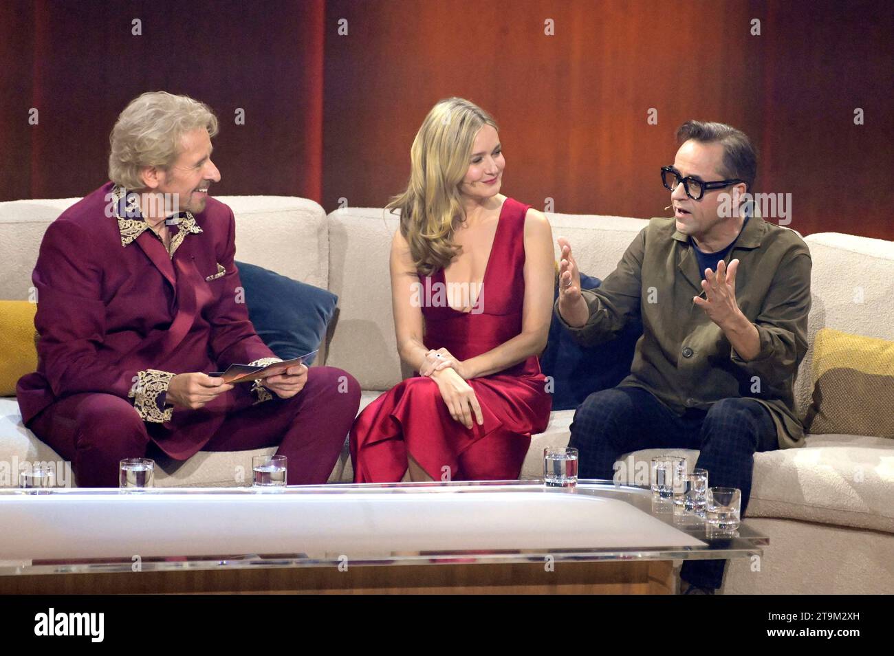 Thomas Gottschalk, Stefanie Stappenbeck und Jan Josef Liefers in der ...