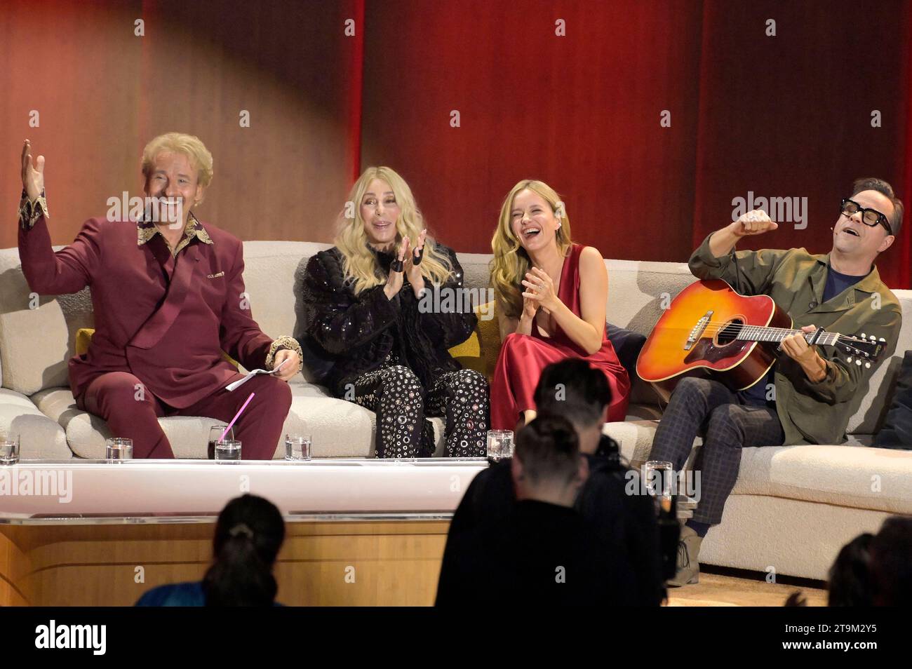Thomas Gottschalk, Cher, Stefanie Stappenbeck und Jan Josef Liefers in der ZDF-Unterhaltungsshow ...
