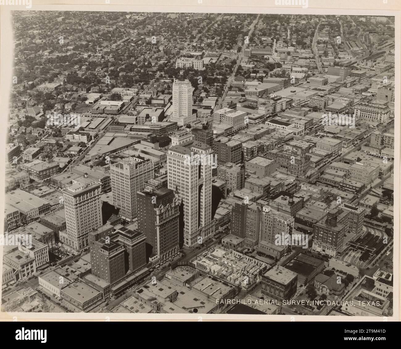 Aerial View of Dallas, Texas, 1925. (Photo by Fairchild Aerial Survey ...