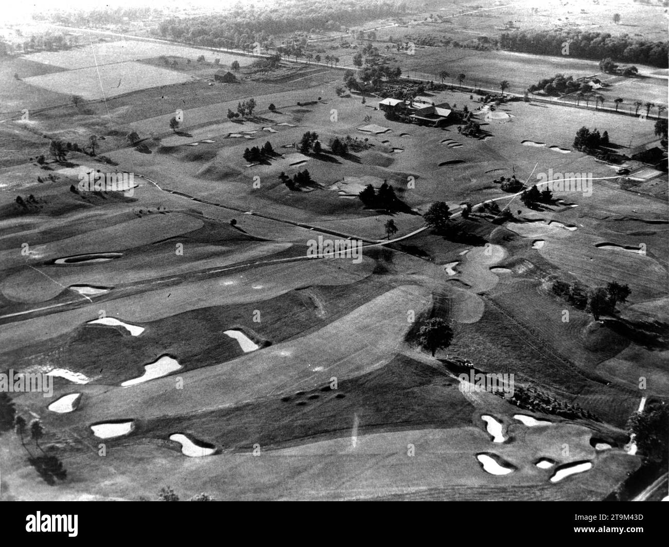 Original Caption: Toledo, Ohio – An aerial view of the Inverness Club ...