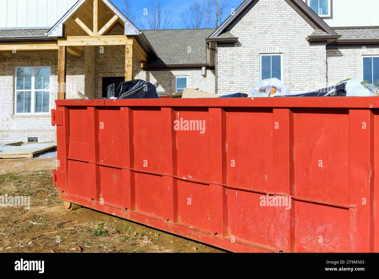 Container trash dumpster for construction waste recycling with care to ...