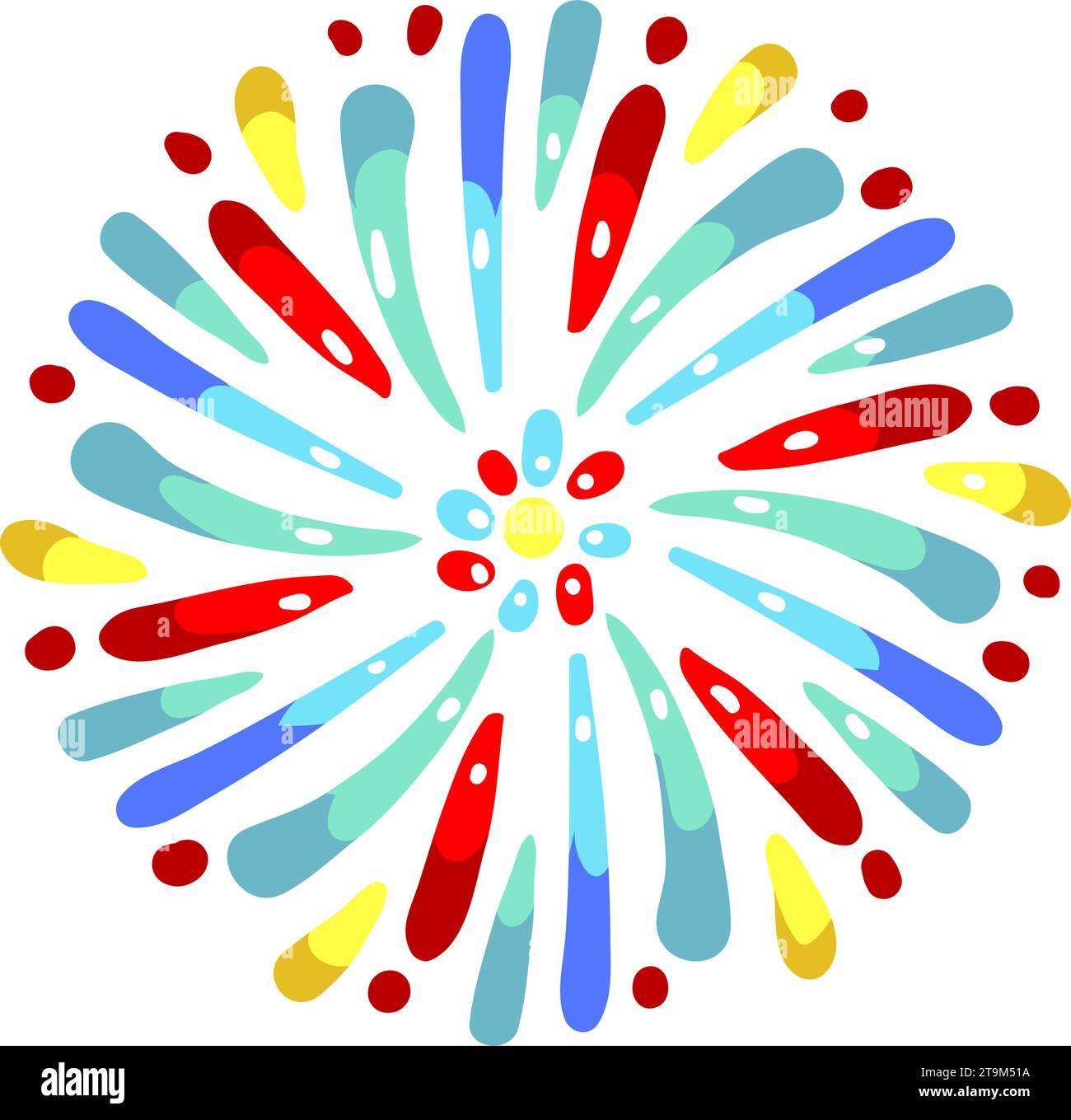 celebrate firework cartoon vector illustration Stock Vector Image & Art ...