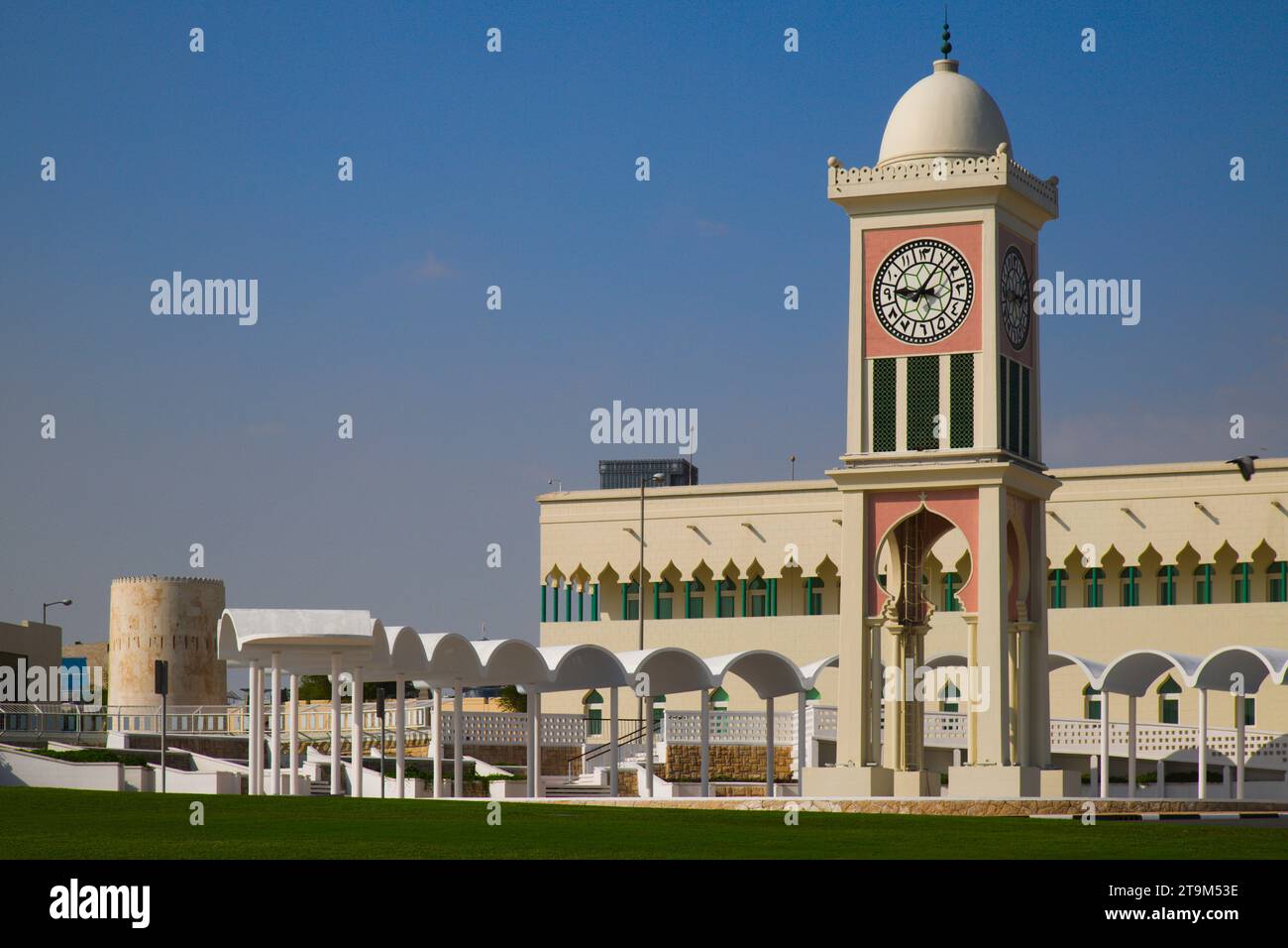 Qatar, Doha, Emiri Palace, Clock Tower Stock Photo - Alamy