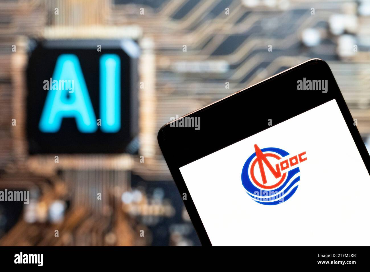 In this photo illustration, the Chinese oil and gas company China ...