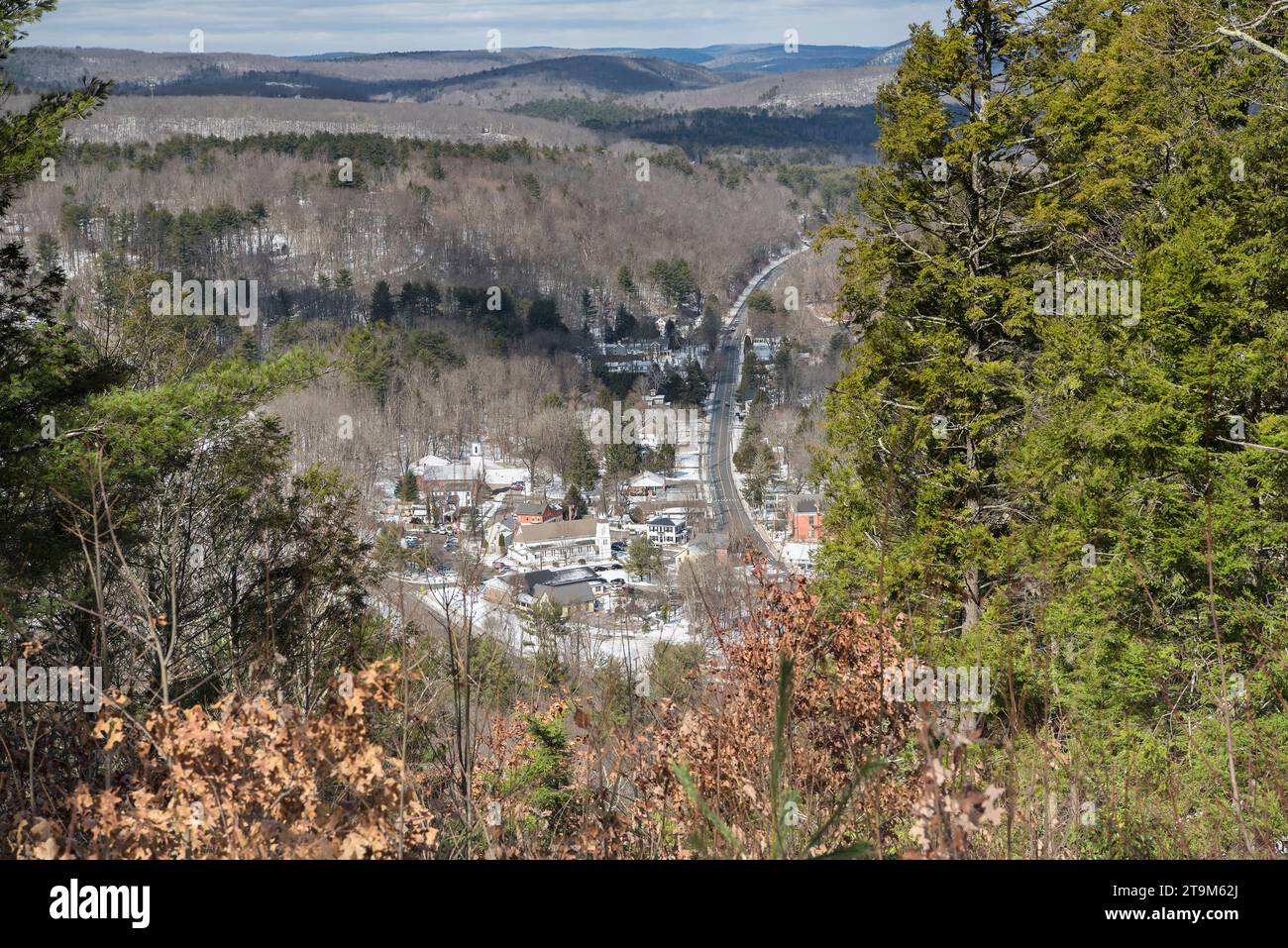 an aerial view of new hartford connecticut from the jones mountain ...