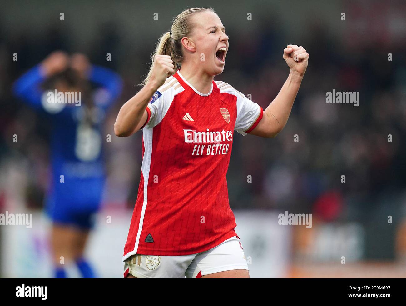 Arsenal’s Beth Mead celebrates scoring their side's second goal of the ...