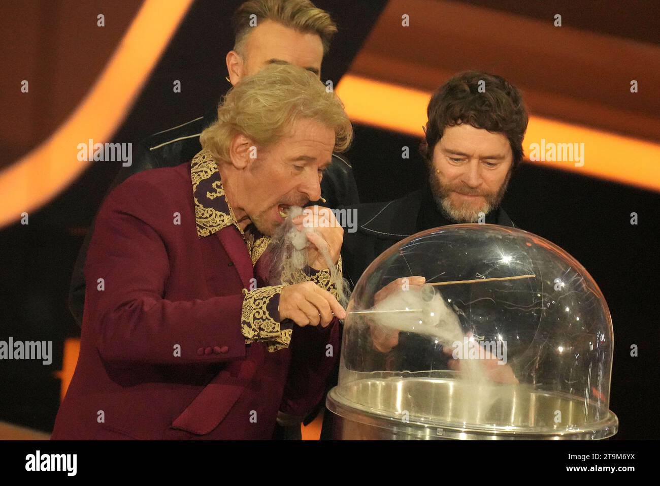 Thomas Gottschalk mit Gary Barlow und Howard Donald von der Band "Take ...