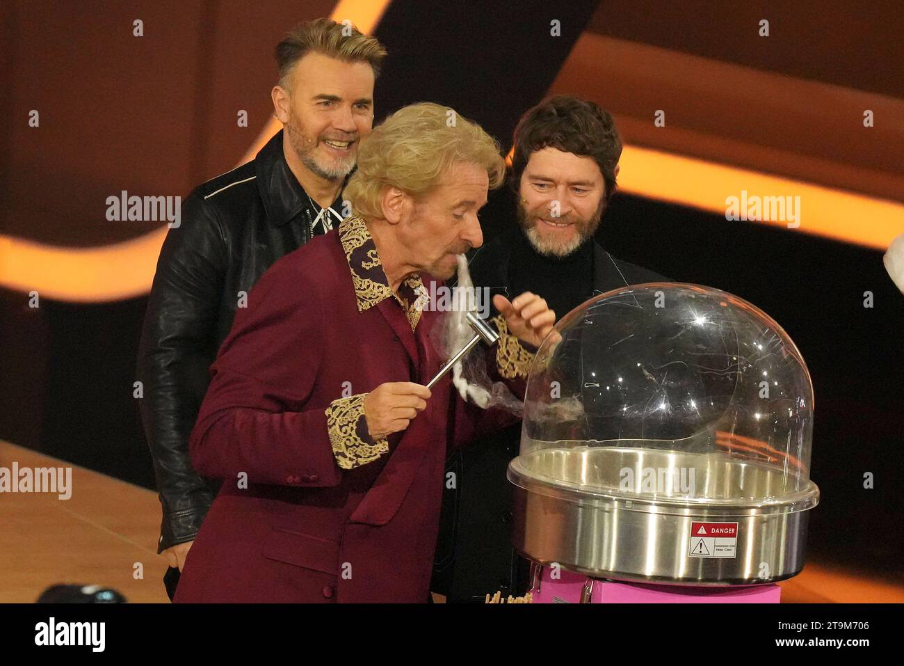 Thomas Gottschalk mit Gary Barlow und Howard Donald von der Band "Take ...