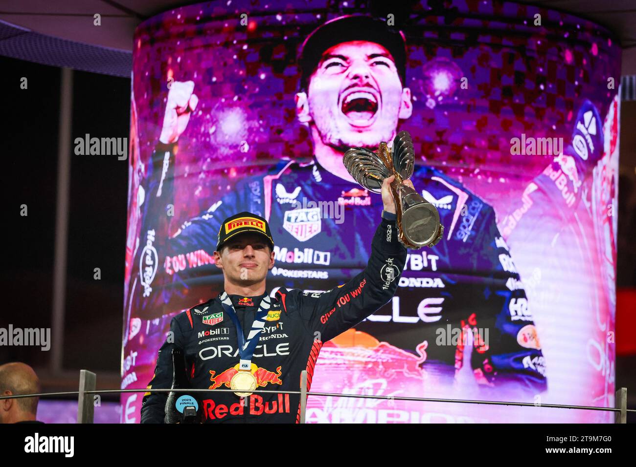VERSTAPPEN Max (ned), Red Bull Racing RB19, portrait during the 2023 Formula 1 Etihad Airways ...