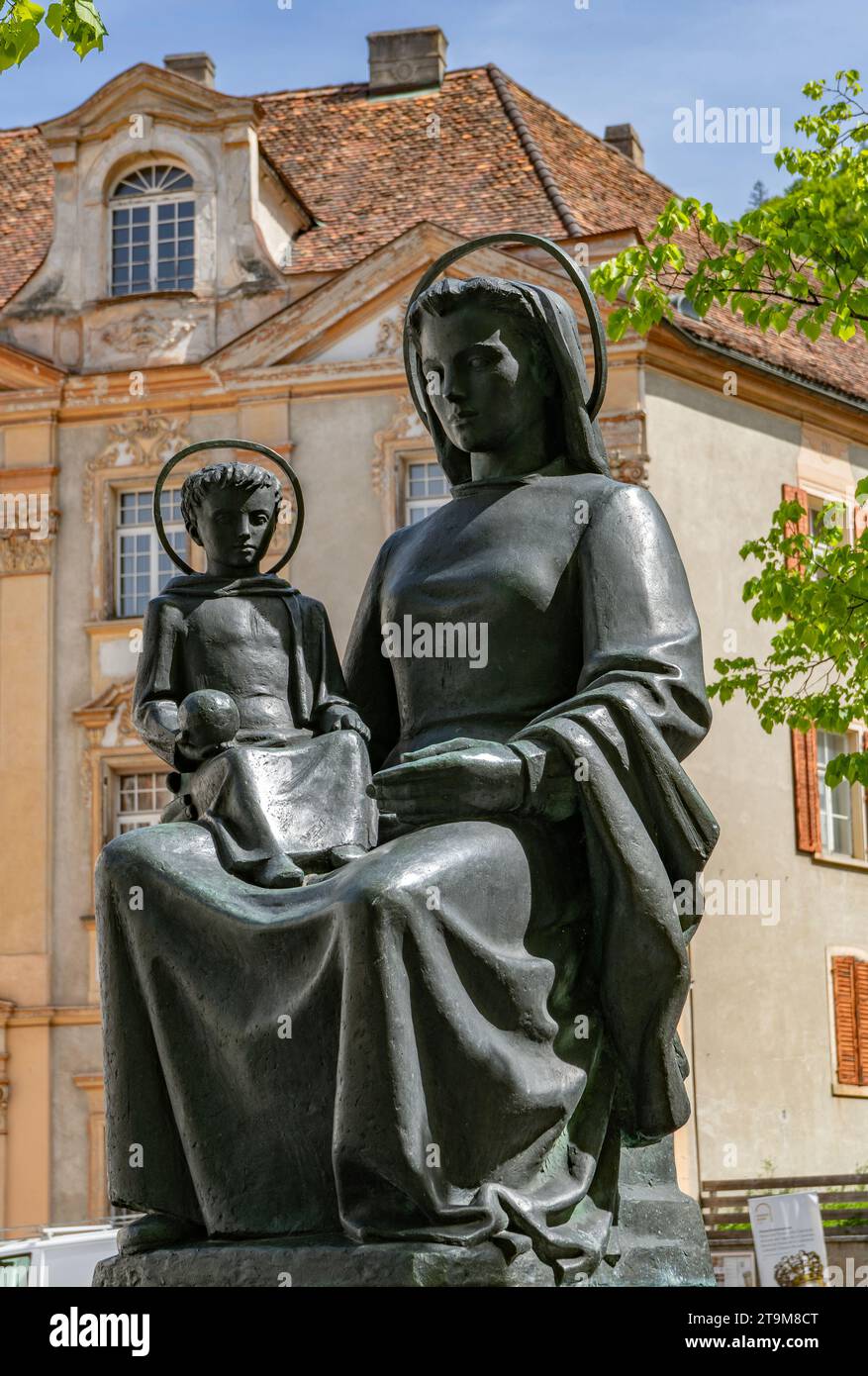 Statue of Mary and Christ child outside the Cathedral of St. Mary of ...