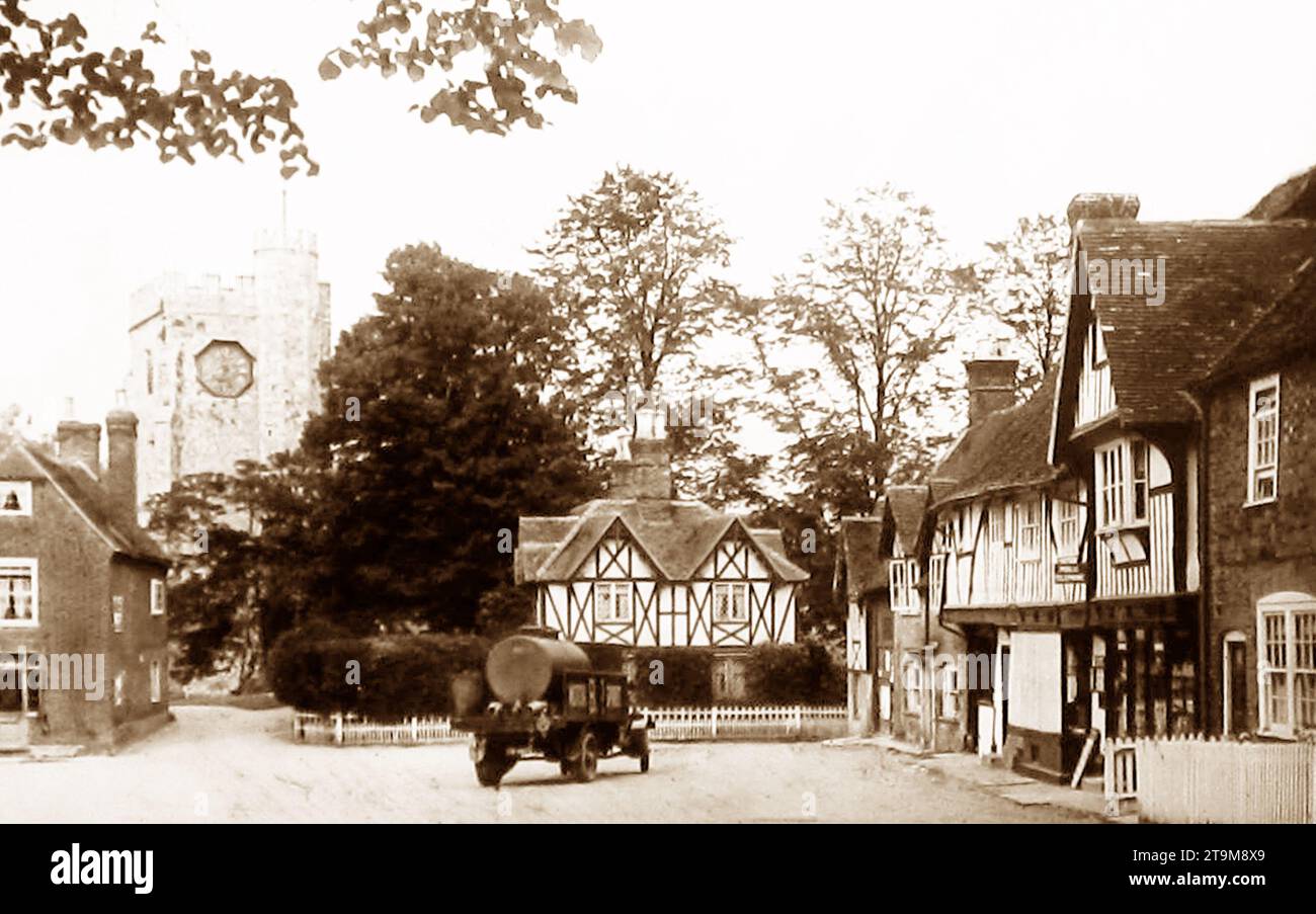 The Square, Chilham, Kent, early 1900s Stock Photo - Alamy