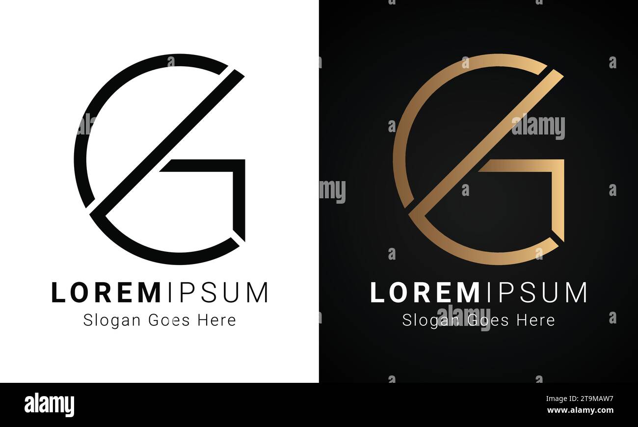 Luxury Initial GL or LG Monogram Text Letter Logo Design Stock Vector ...