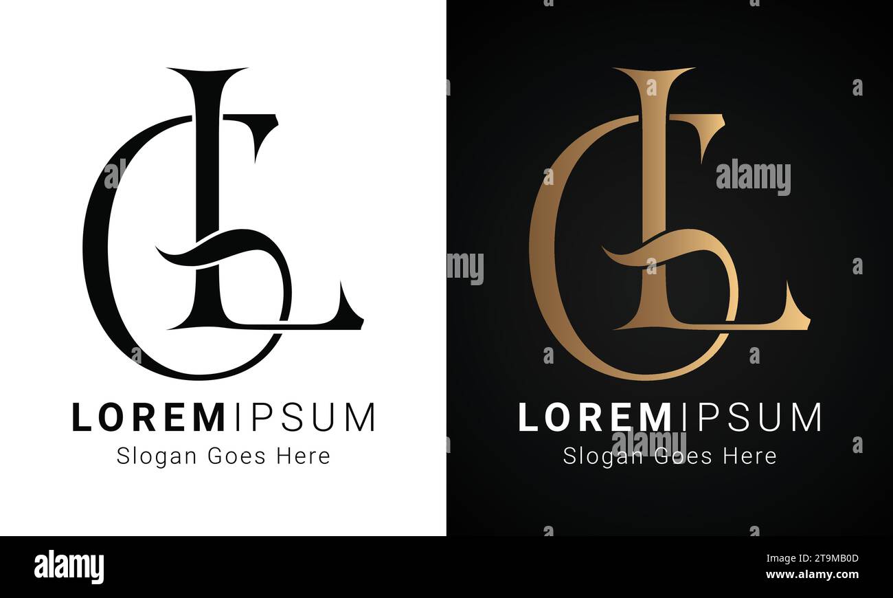 Luxury Initial GL or LG Monogram Text Letter Logo Design Stock Vector Image & Art - Alamy