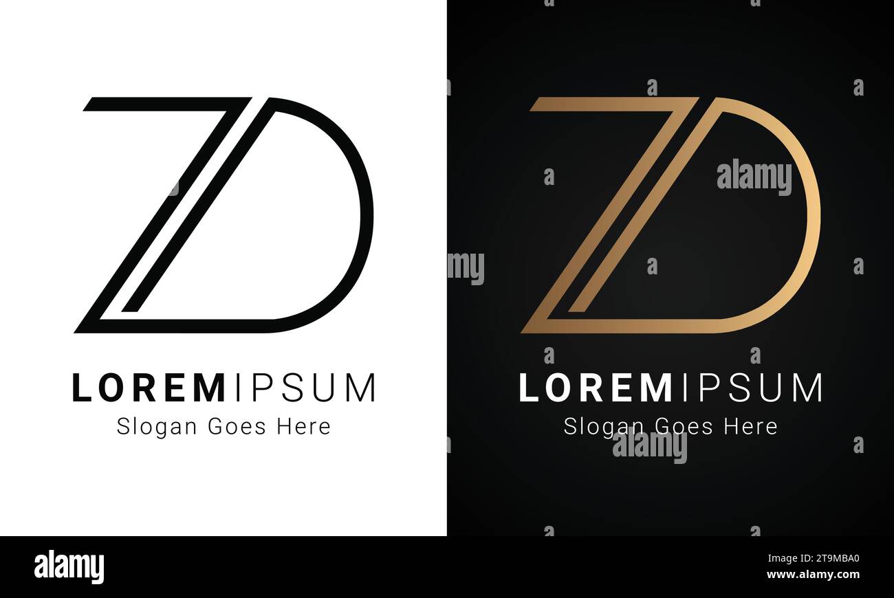 Z d initial logo hi-res stock photography and images - Alamy