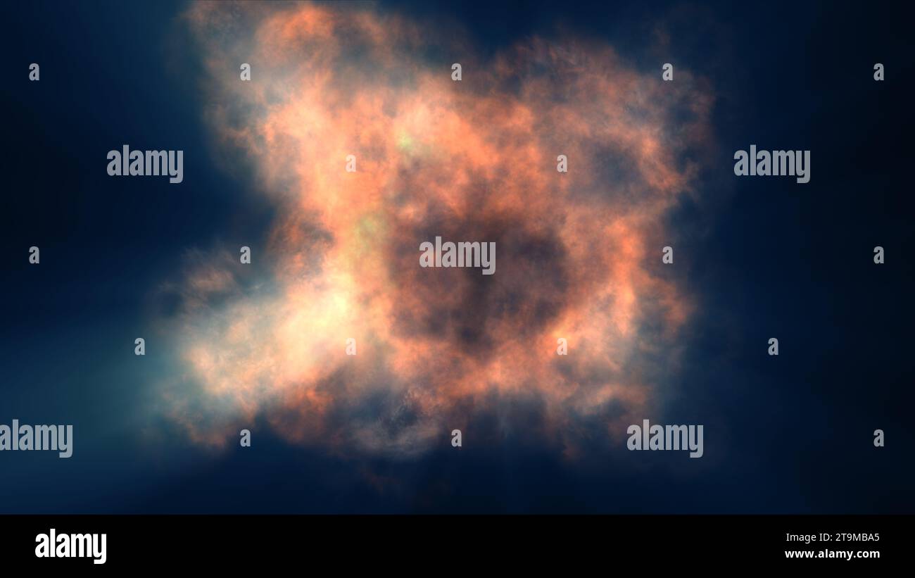 fire flame explosion in space, abstract illustration Stock Photo - Alamy