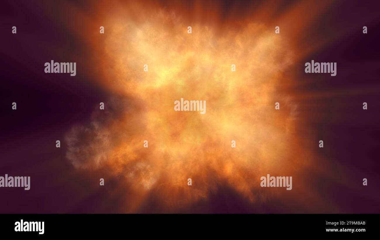fire flame explosion in space, abstract illustration Stock Photo - Alamy