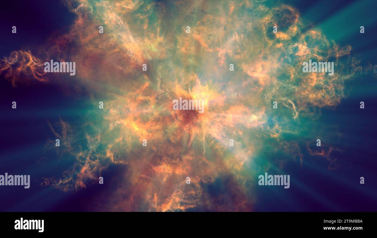 fire flame explosion in space, abstract illustration Stock Photo - Alamy