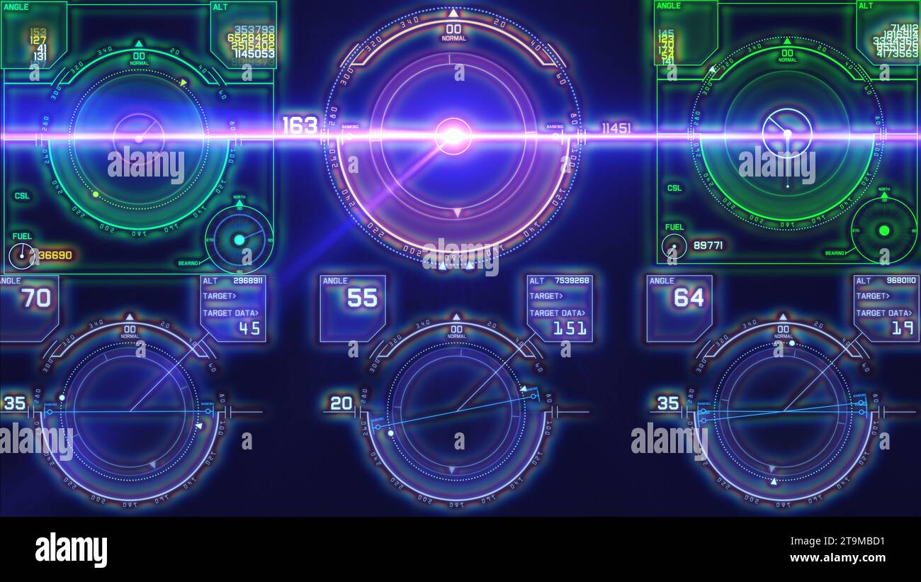 flight control panel instrument navigation light illustration Stock ...