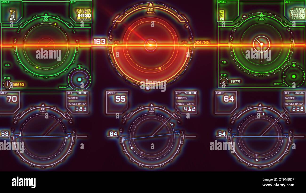 flight control panel instrument navigation light illustration Stock ...