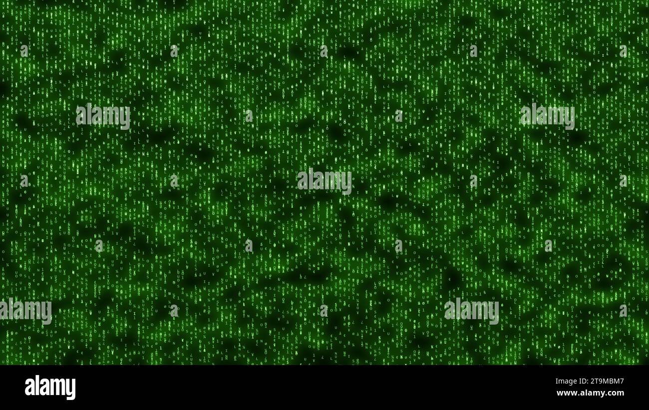 digital binary symbols like matrix style illustration background Stock ...