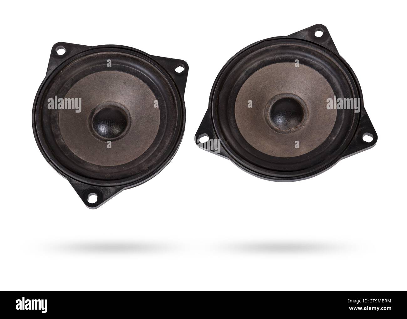 Two speakers of an acoustic system - an audio for playing music in a ...