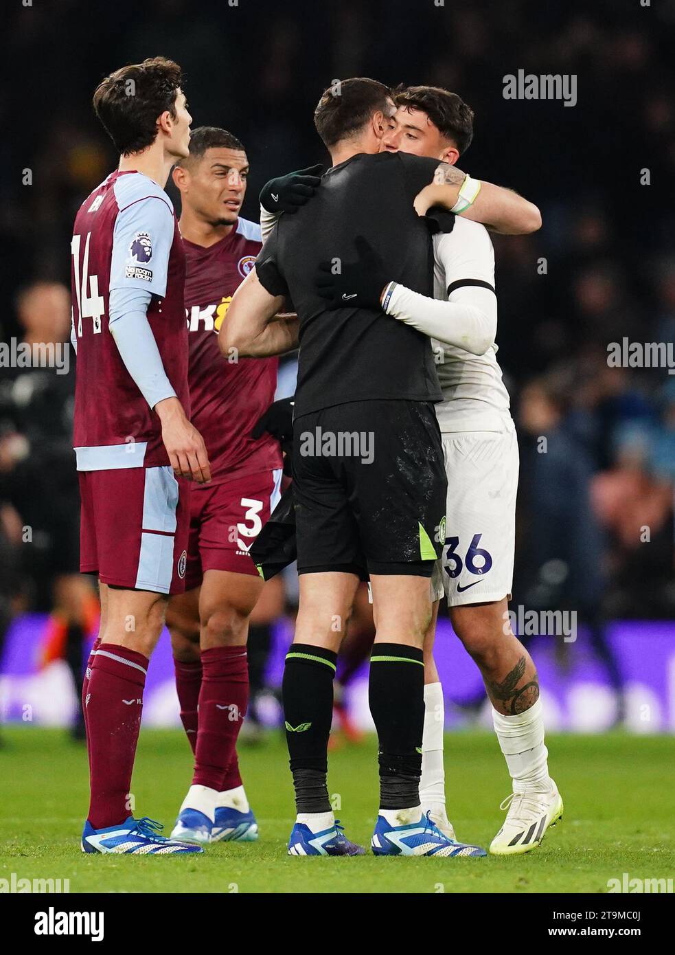 Aston Villa goalkeeper Emiliano Martinez and Tottenham Hotspur's Alejo ...