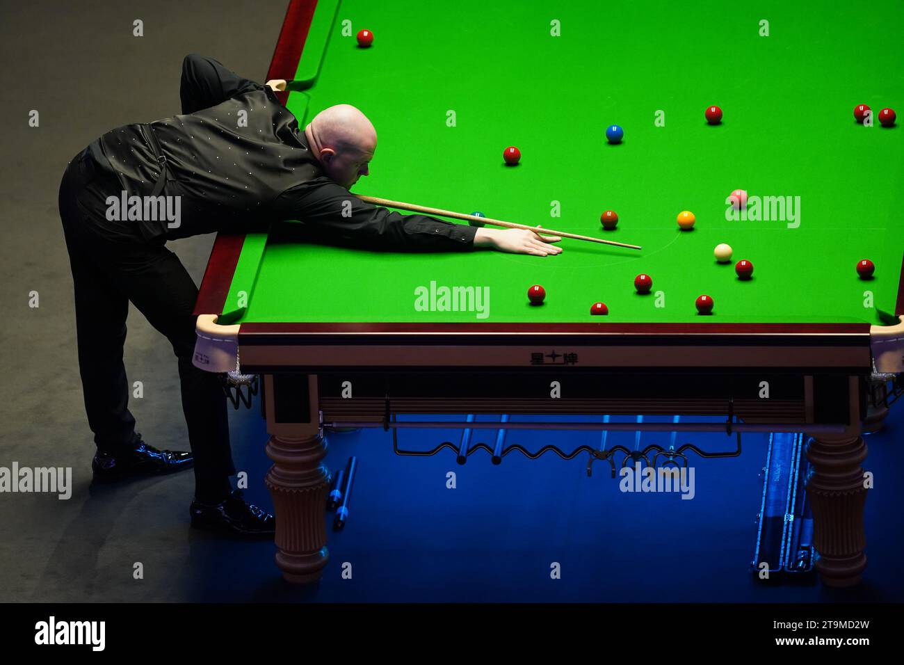 Elliot Slessor during his match against Zhang Anda on day two of the ...