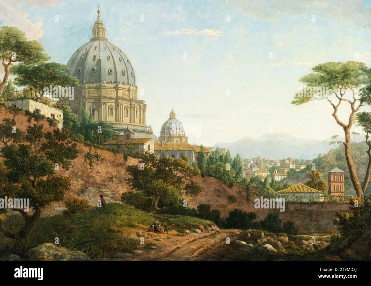 View of Saint Peter's, Rome 1783 by William Marlow Stock Photo - Alamy