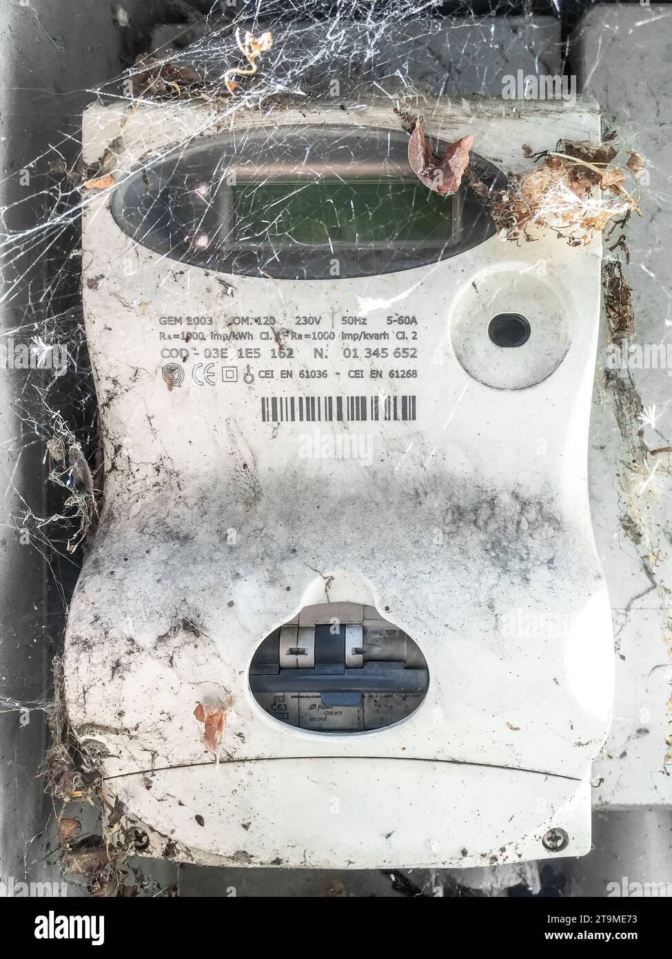 Disused electrical box. Vintage . Abandoned Stock Photo - Alamy