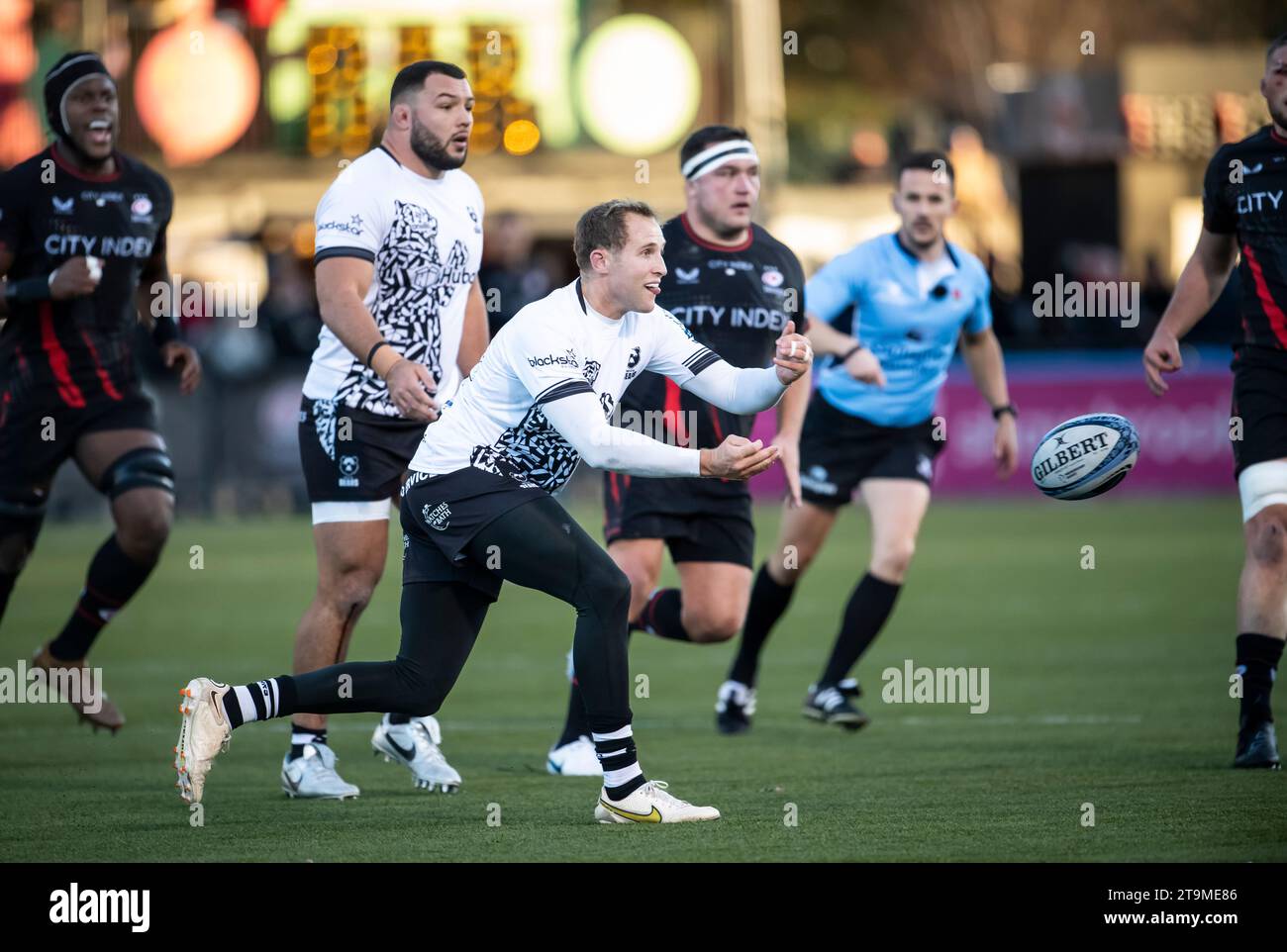 Max Malins of Bristol Bears in action during the Gallagher Premiership ...