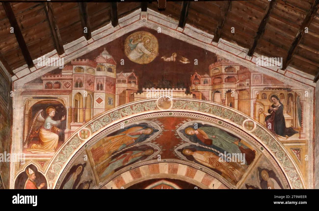 Annunciation and Saints 1390s by Martino Da Verona Stock Photo - Alamy