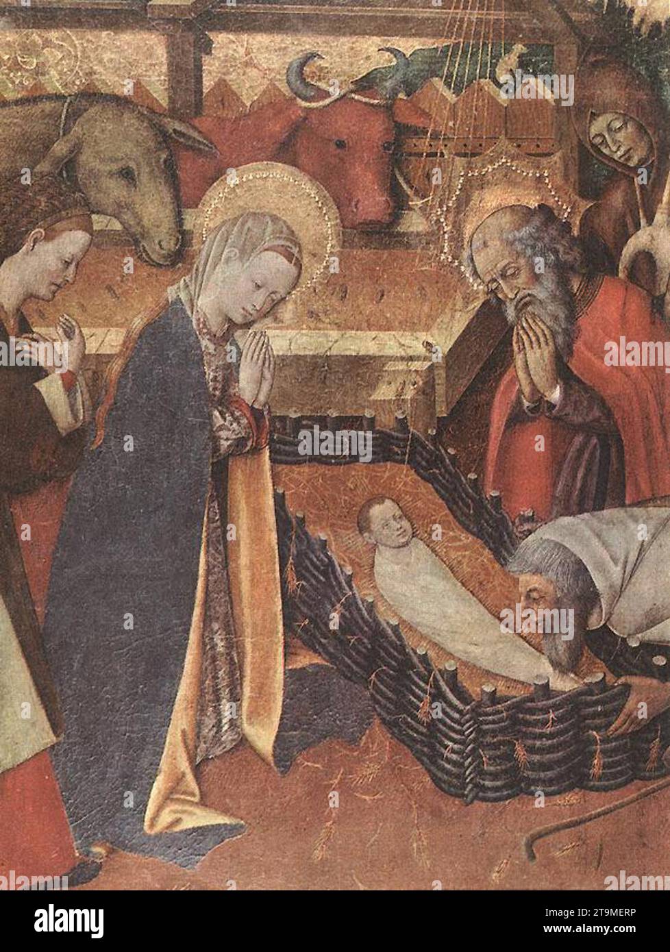 The Nativity (detail) 1440s by Bernat Martorell Stock Photo - Alamy