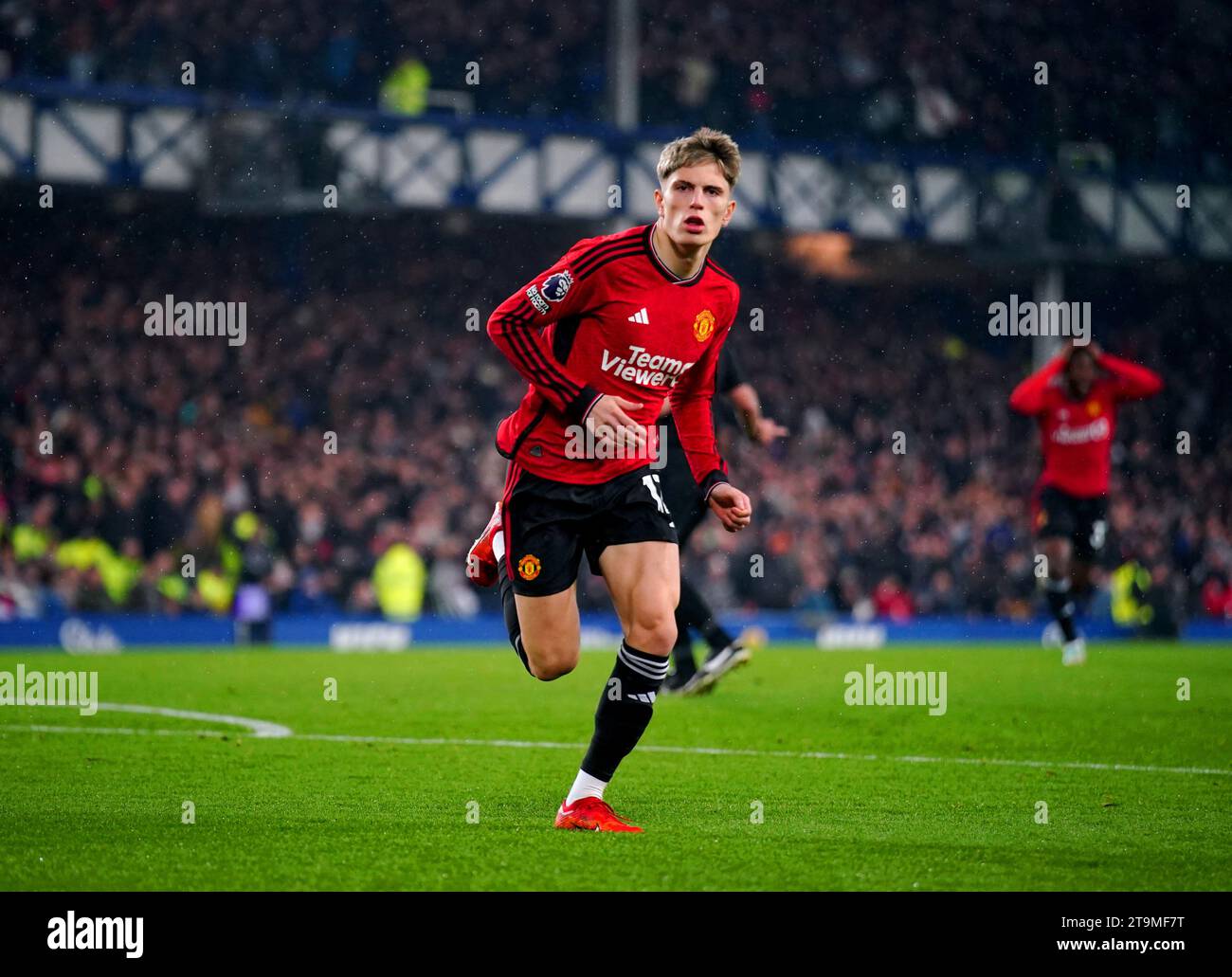 Manchester United's Alejandro Garnacho celebrates after scoring their ...