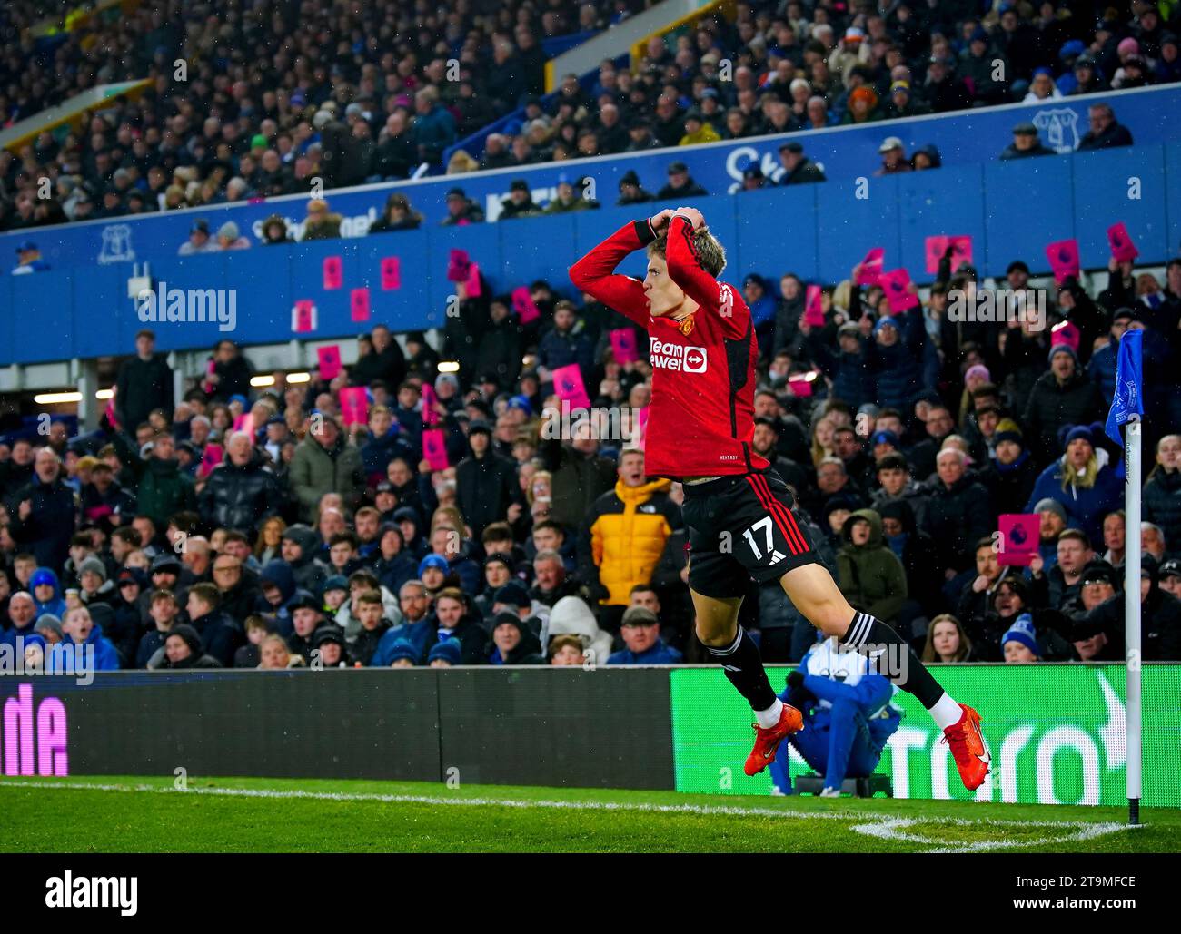 Manchester United's Alejandro Garnacho celebrates after scoring their ...