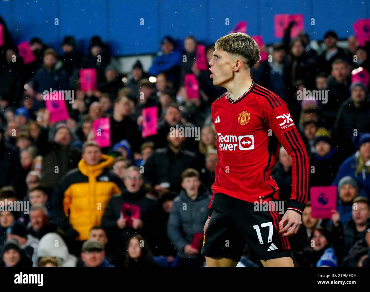 Manchester United's Alejandro Garnacho celebrates after scoring their ...