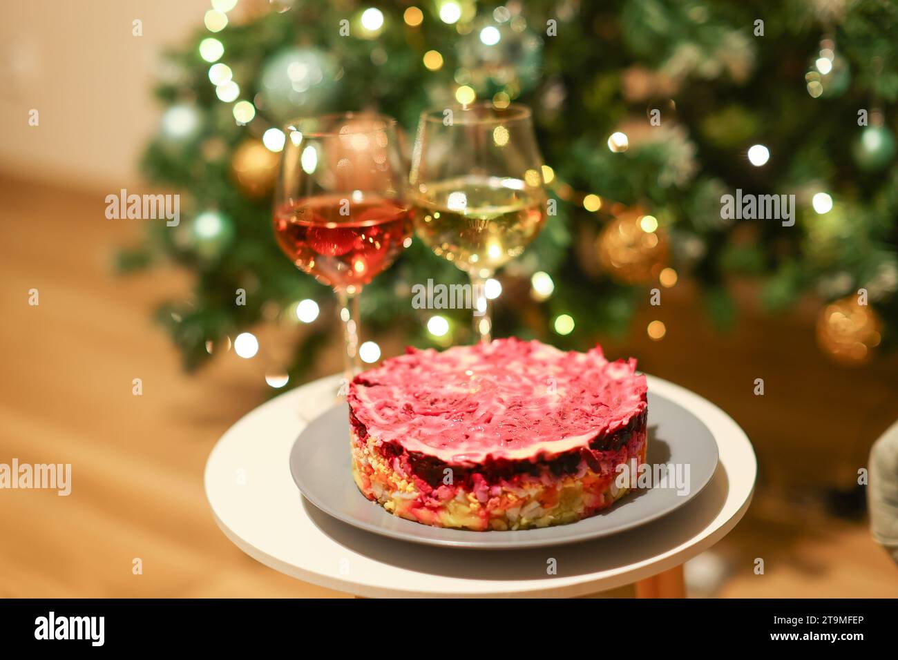 Russian dressed herring salad hi-res stock photography and images - Alamy