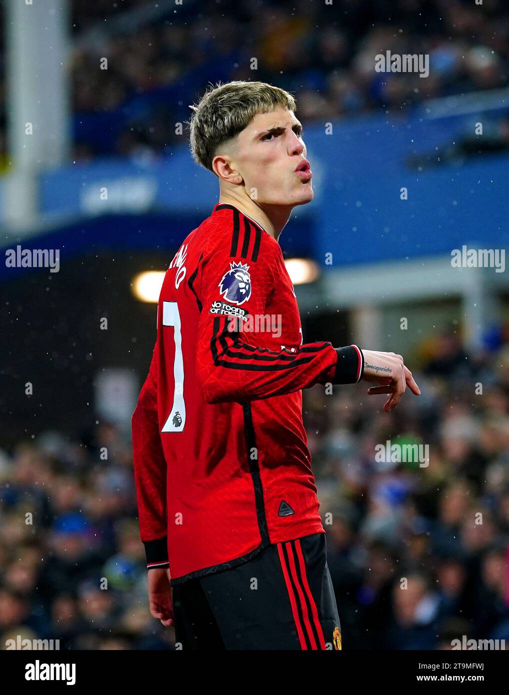 Manchester United's Alejandro Garnacho celebrates after scoring their ...