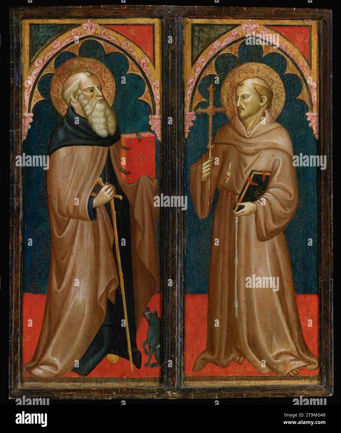St Anthony Abbot and St Francis of Assisi - by Master Of 1416 Stock ...