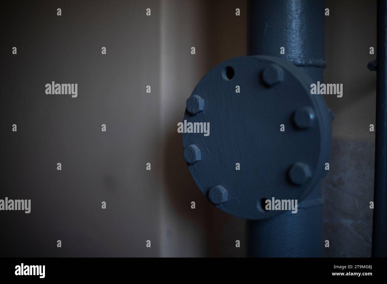 Pressurized Pipe. Gas equipment. Gas containment valve. Pipes in the ...