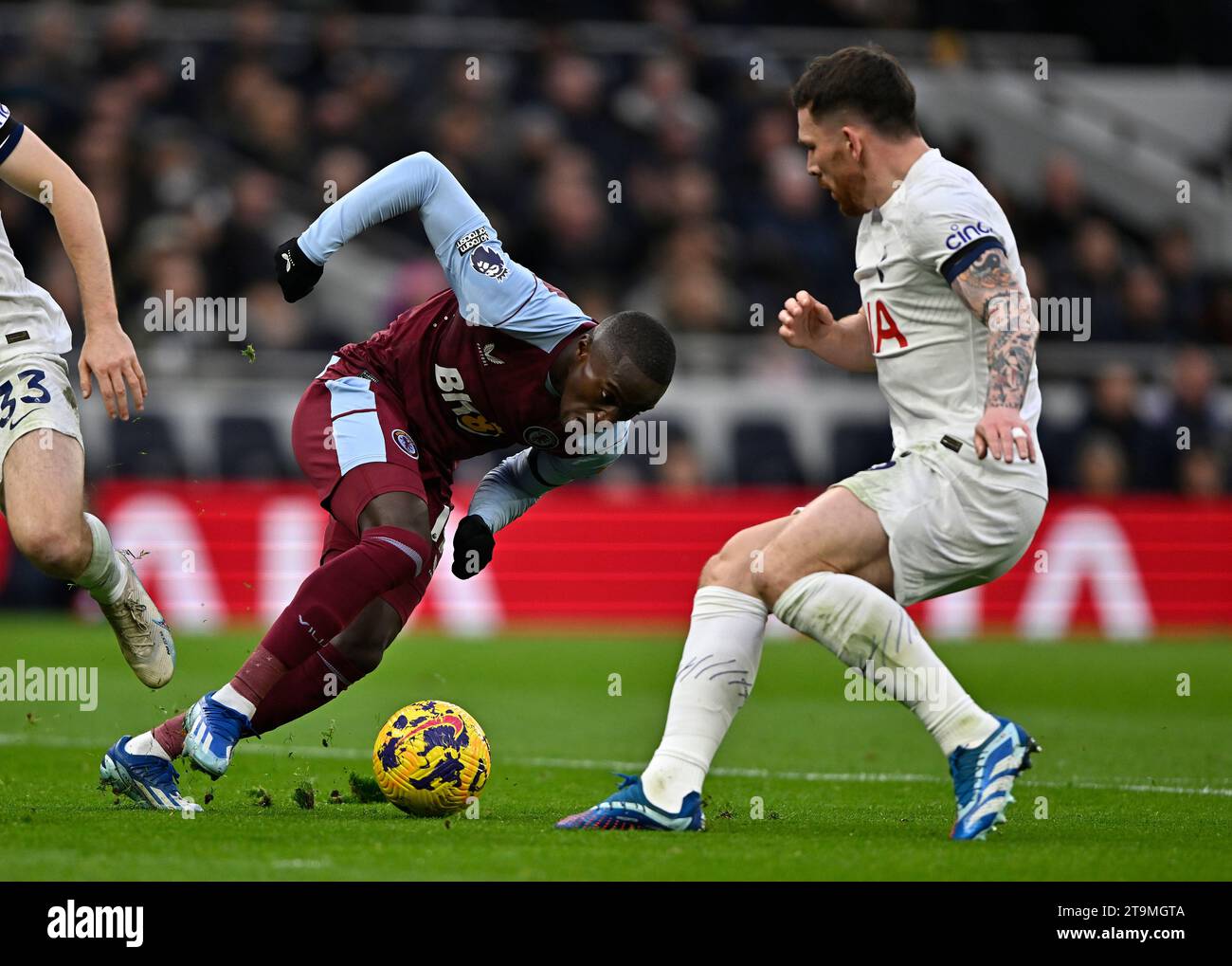 London, UK. 26th Nov, 2023. Moussa Diaby (Villa) during the Tottenham V ...