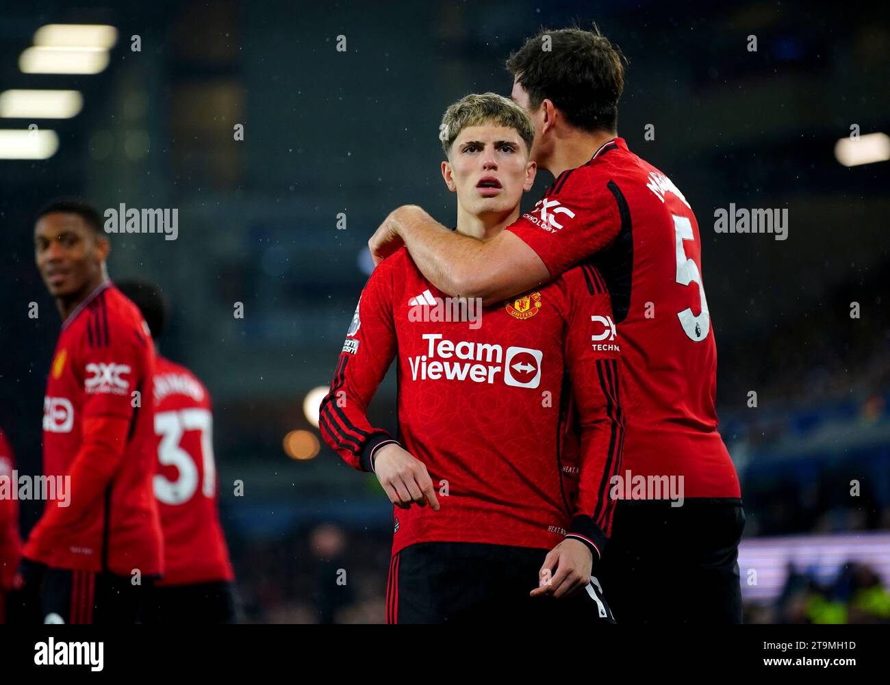 Manchester United's Alejandro Garnacho celebrates after scoring their ...