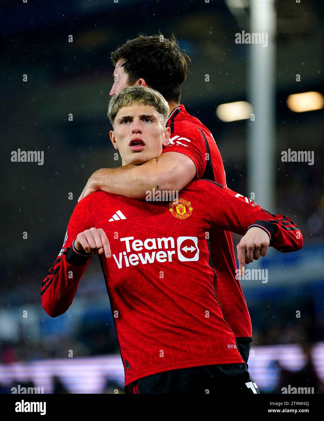 Manchester United's Alejandro Garnacho celebrates after scoring their ...