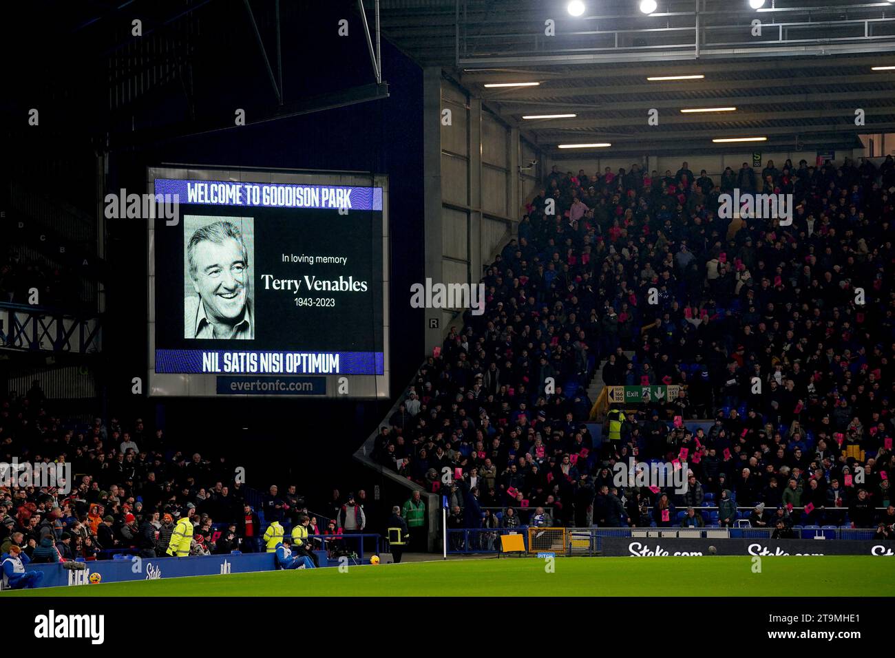 A tribute to former England manager Terry Venables on the big screen ...
