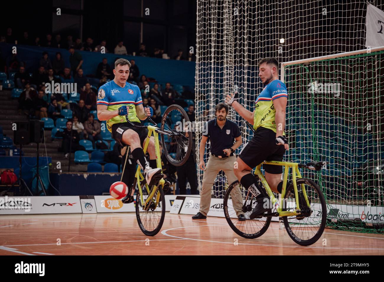 Cycleball Worldcup 2023 Final, Radek Adam (right), Tomas Horak (left ...