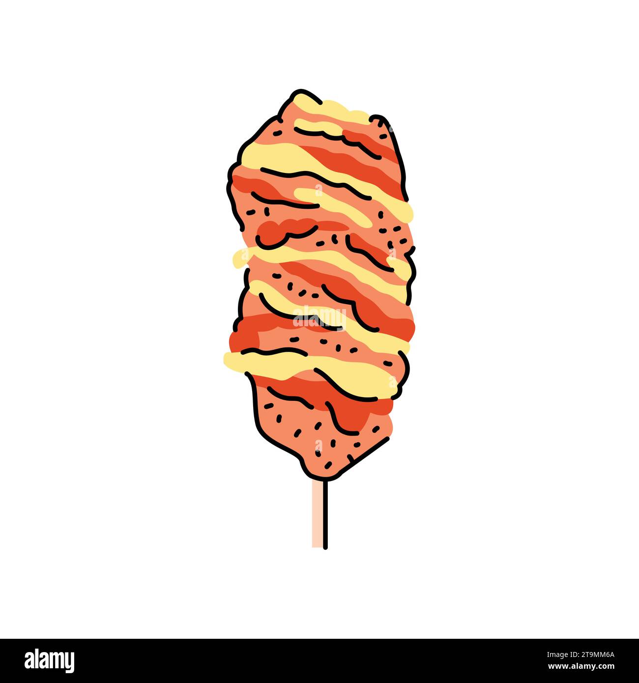 Korean sweet potato bread Stock Vector Images - Alamy