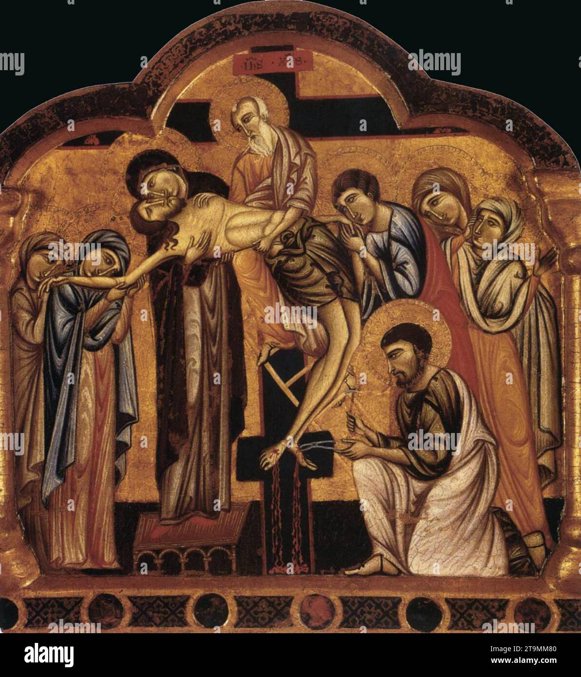 The Deposition c. 1260 by Master Of St Francis Stock Photo - Alamy