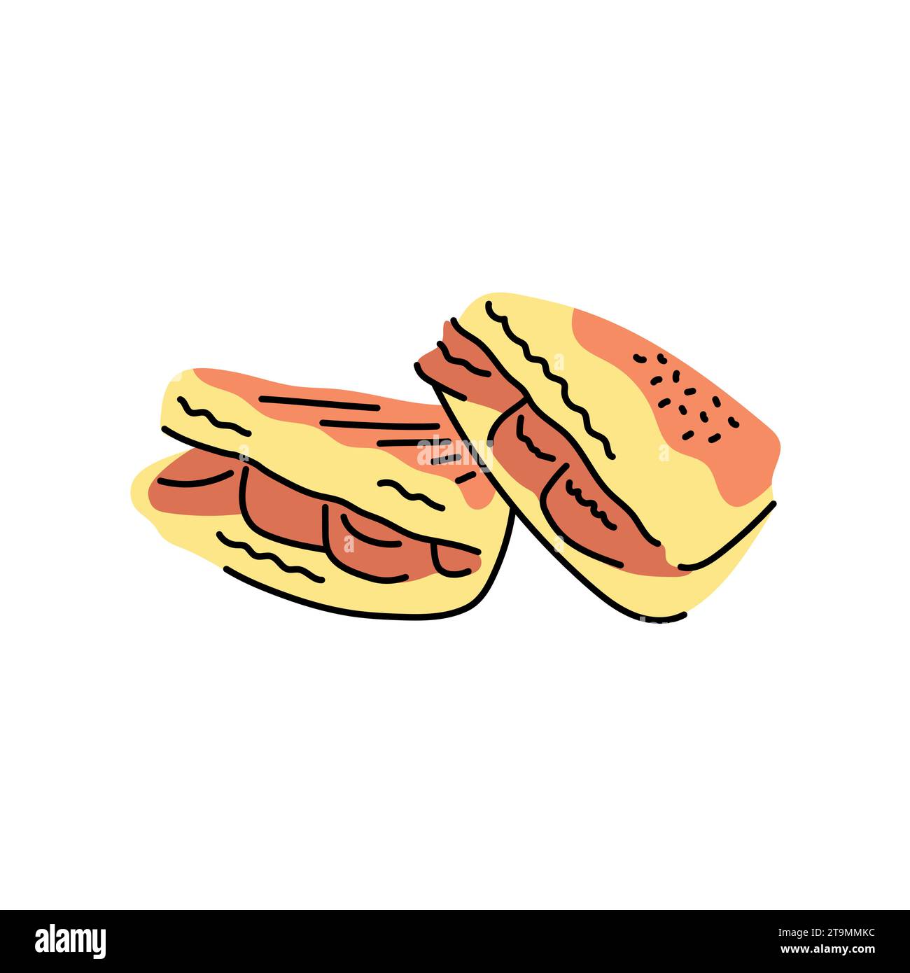 Sandwiches drawing hi-res stock photography and images - Alamy