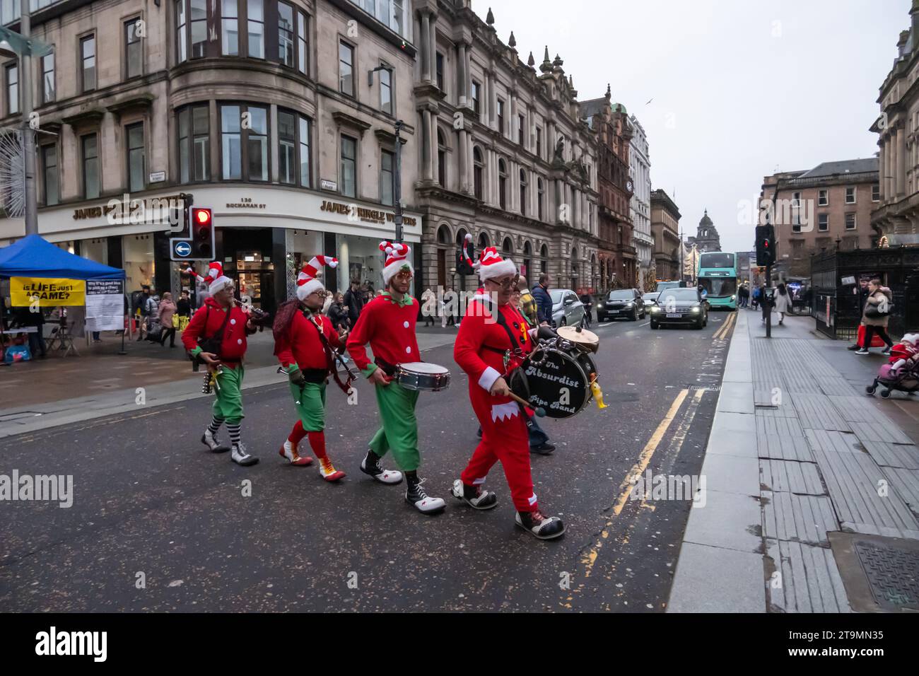 Glasgow, Scotland, UK. 26th November, 2023. The Absurdist Pipe Band ...